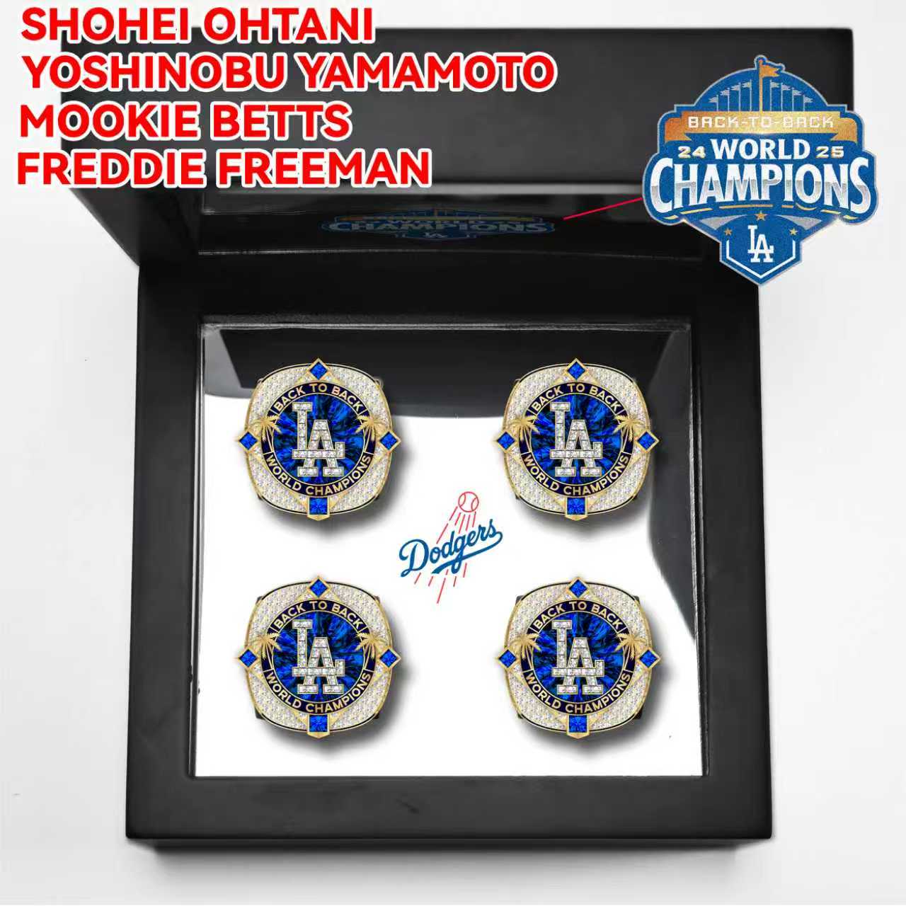 Los Angeles Dodgers World Series Back-to-Back Championship Rings – Stonesing