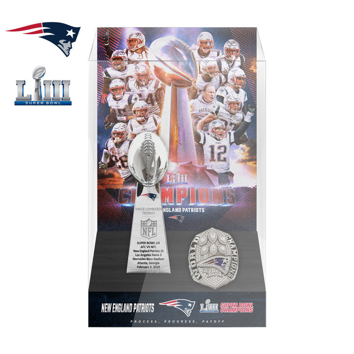 Super Bowl Display Case （Trophy & Rings Inlcuded） – Stonesing