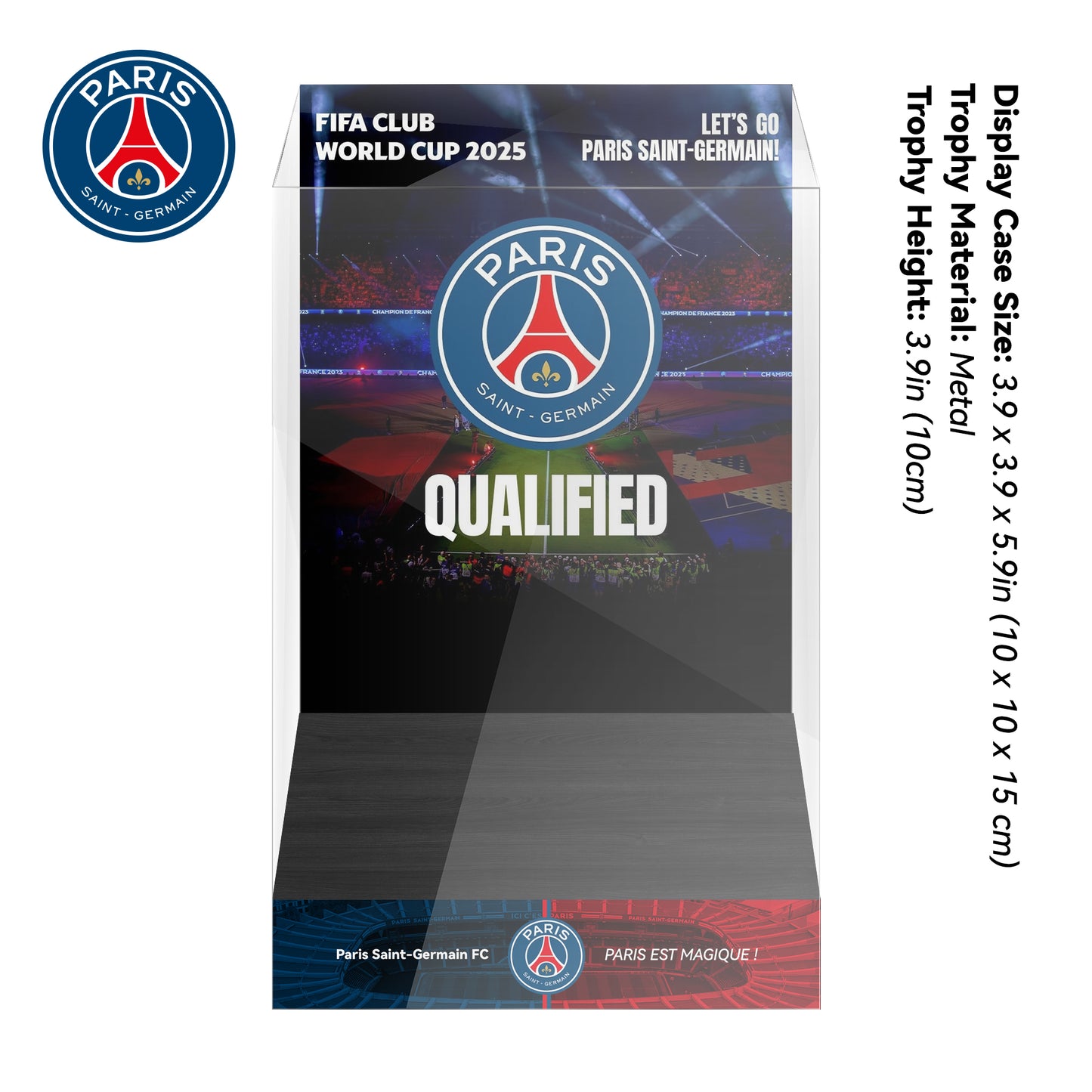 Paris Saint-Germain 2025 FIFA Club World Cup Trophy Display Case ...