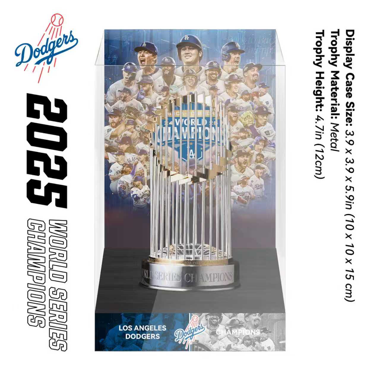 2025 Los Angeles Dodgers MLB World Series Championship Trophy Display ...