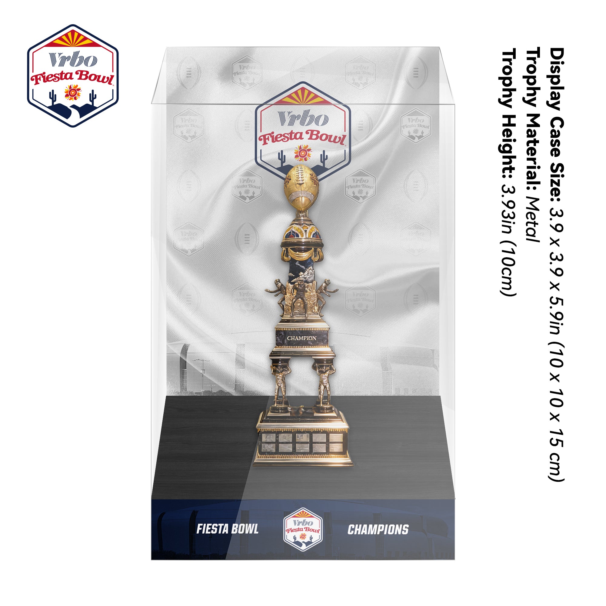 Fiesta Bowl Championship Trophy Display Case – Stonesing