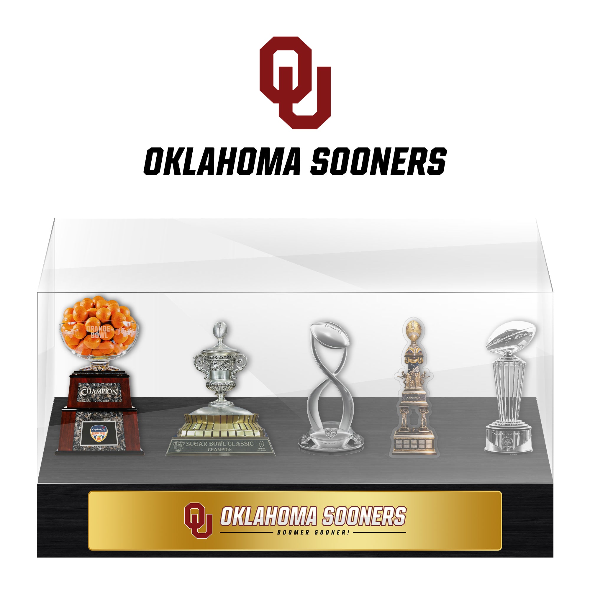 Oklahoma Sooners Champions Trophy Display Case – Stonesing
