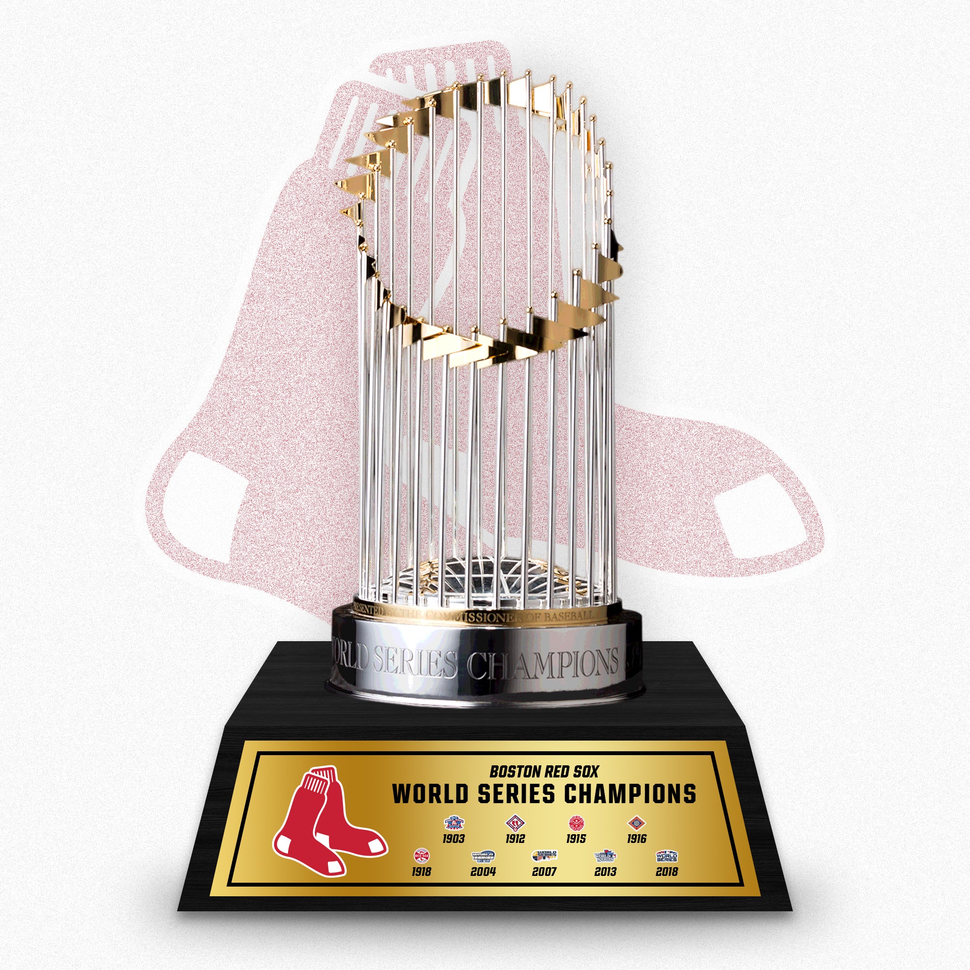 [MLB] Boston Red Sox World Series Commissioner's Trophy 11.8"(30cm) Wi ...