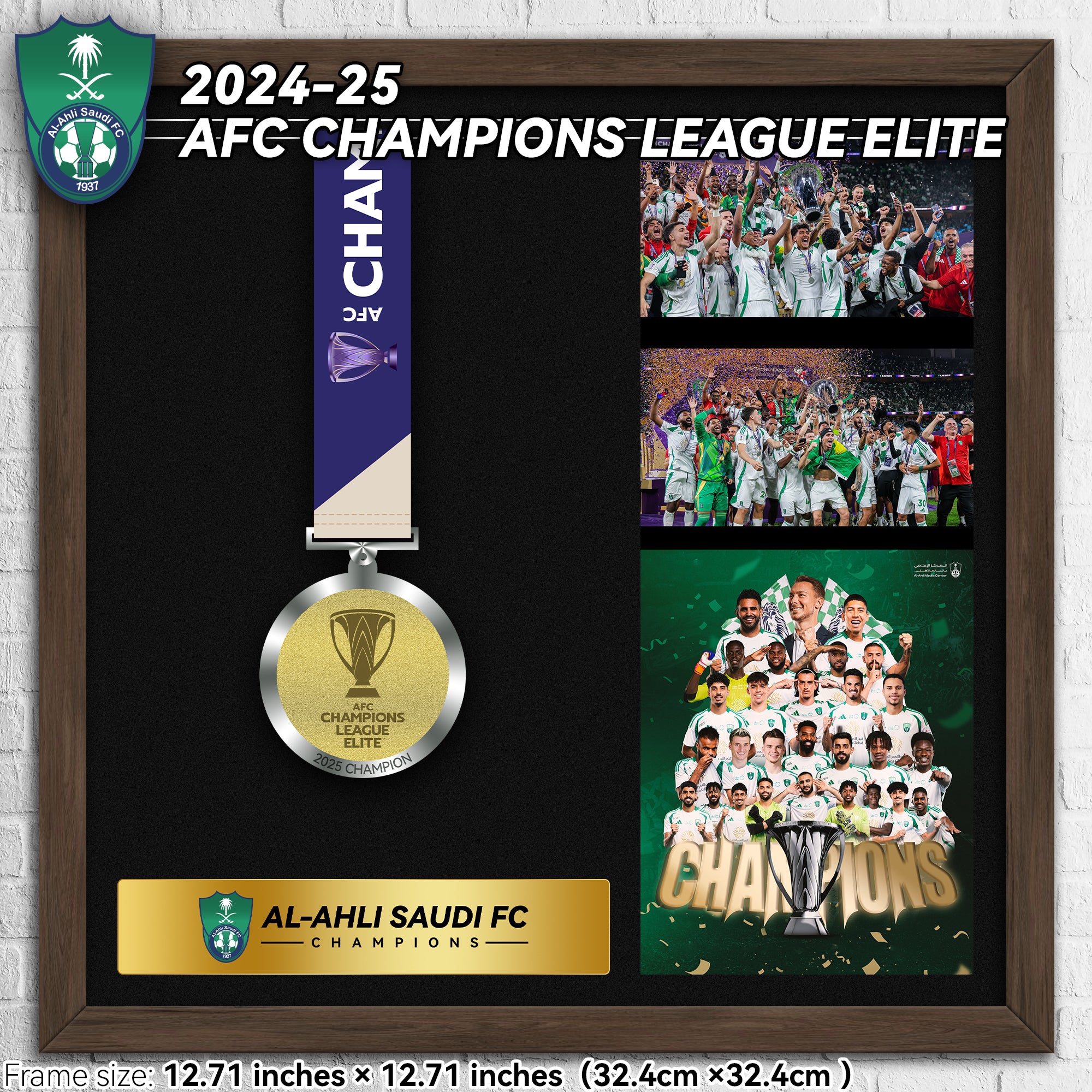 2025 AFC Champions League Elite Champions Medal Frame(Medal Included ...