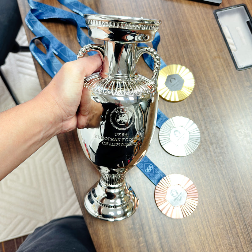 [Metal Version]UEFA Euro Cup Trophy Henri Delaunay Cup(Indicate what r ...