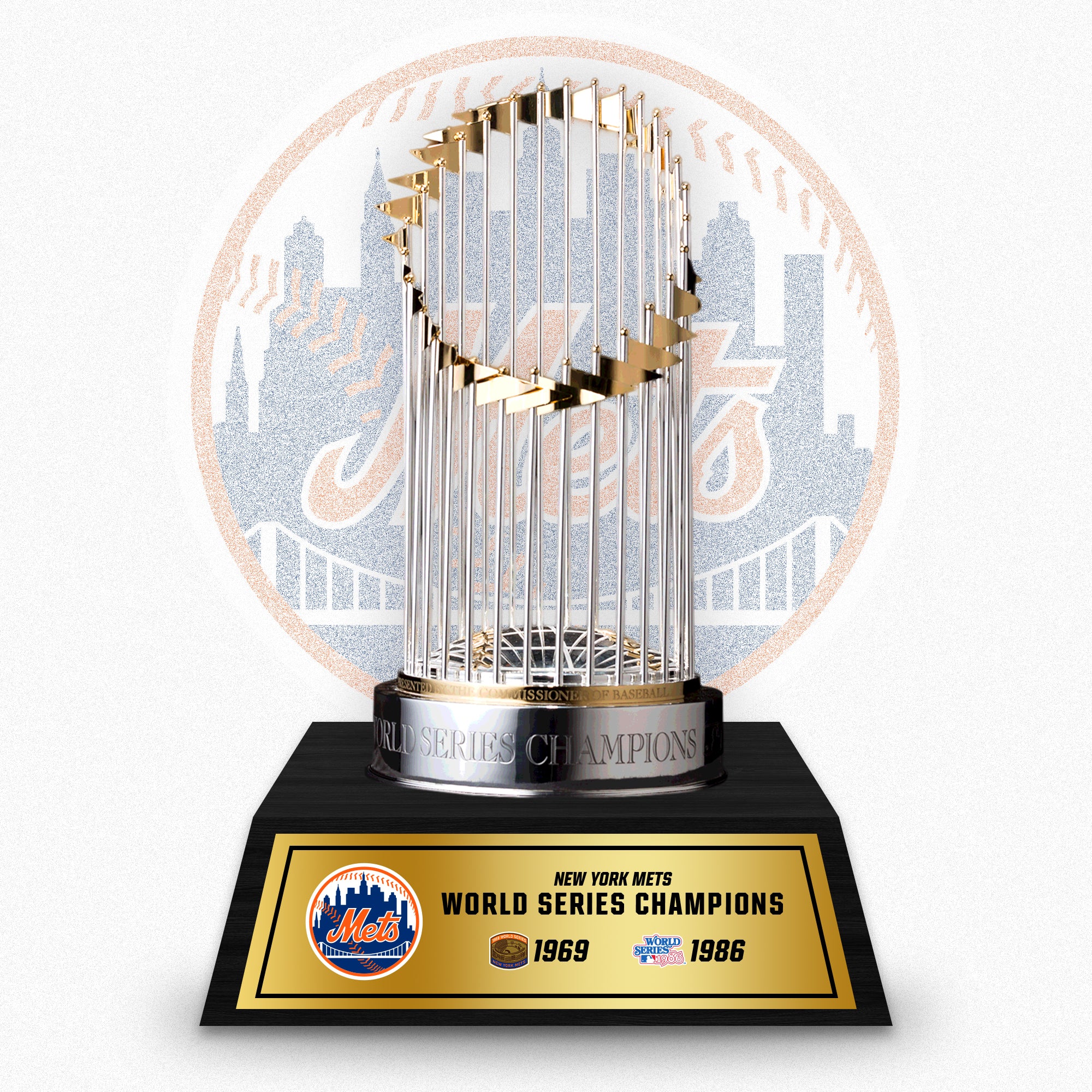 [MLB] New York Mets World Series Commissioner's Trophy 11.8"(30cm) Wit ...
