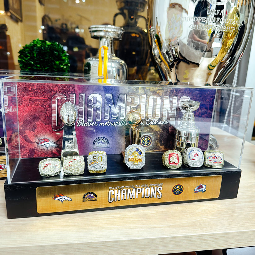 Denver Metroplitan Area Championship Trophy and Rings Display Case ...